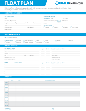 What Should a Float Plan Contain (and What to Do With It) | BOATERexam